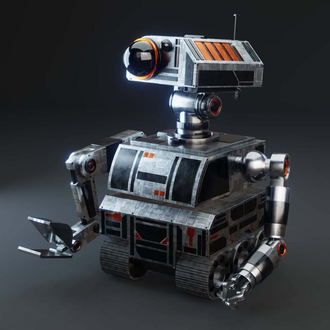 Sci-Fi Construction Robot - Rigged Animated - Blender 3D Model ...