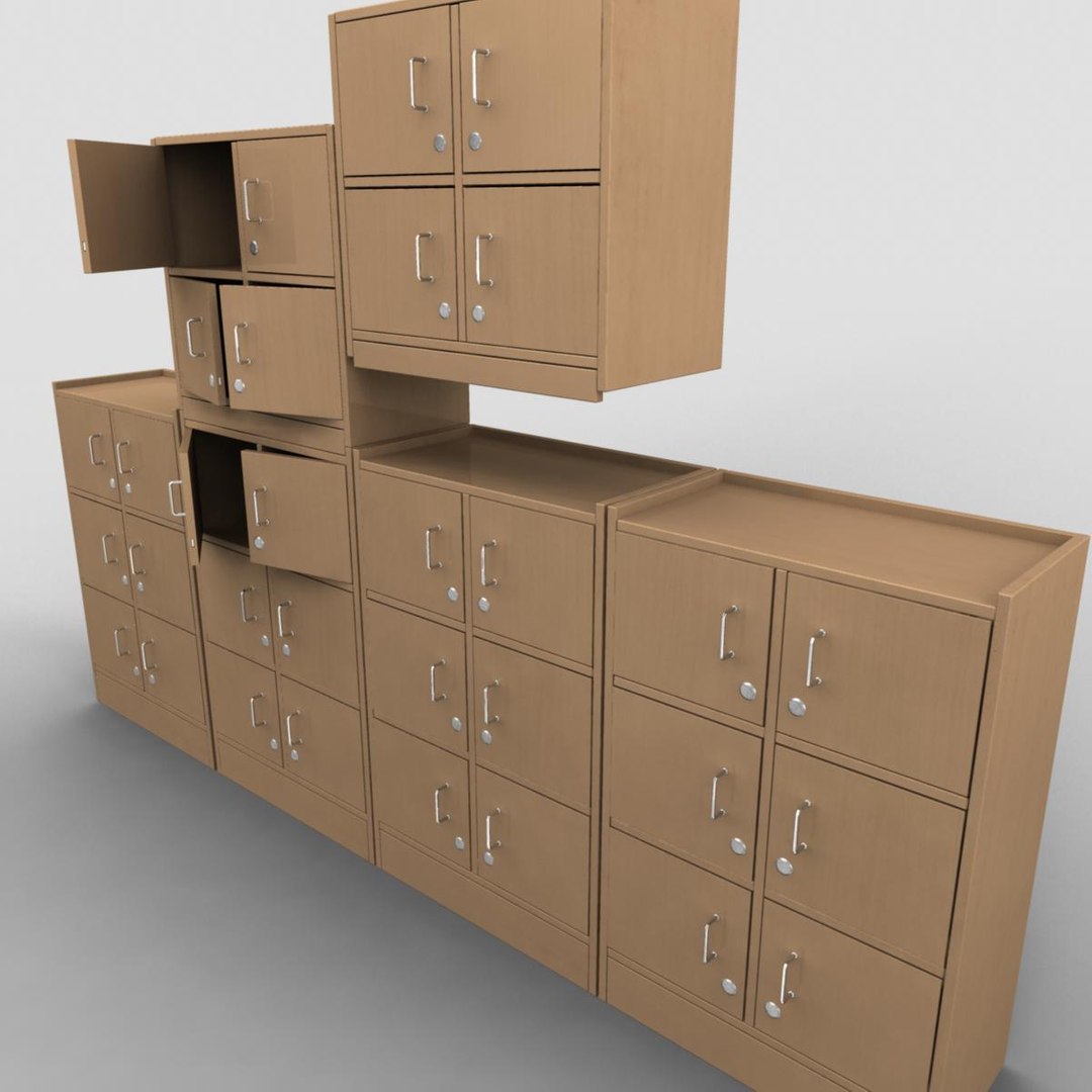 lockers lock 3d model