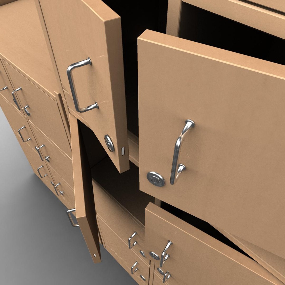 lockers lock 3d model