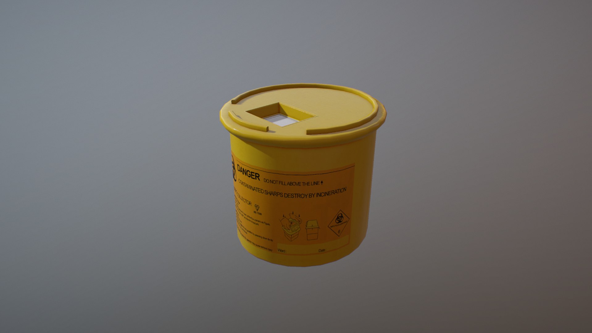 3D medical sharps box model - TurboSquid 1394608