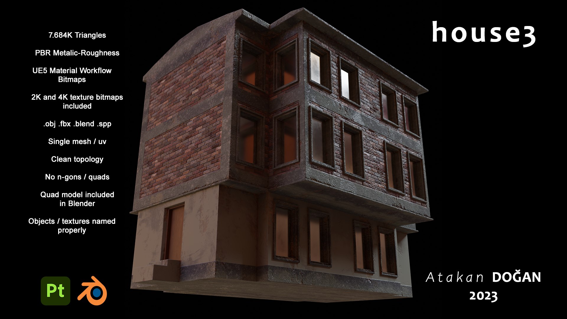 Old Brick Building3D模型 - TurboSquid 2111460