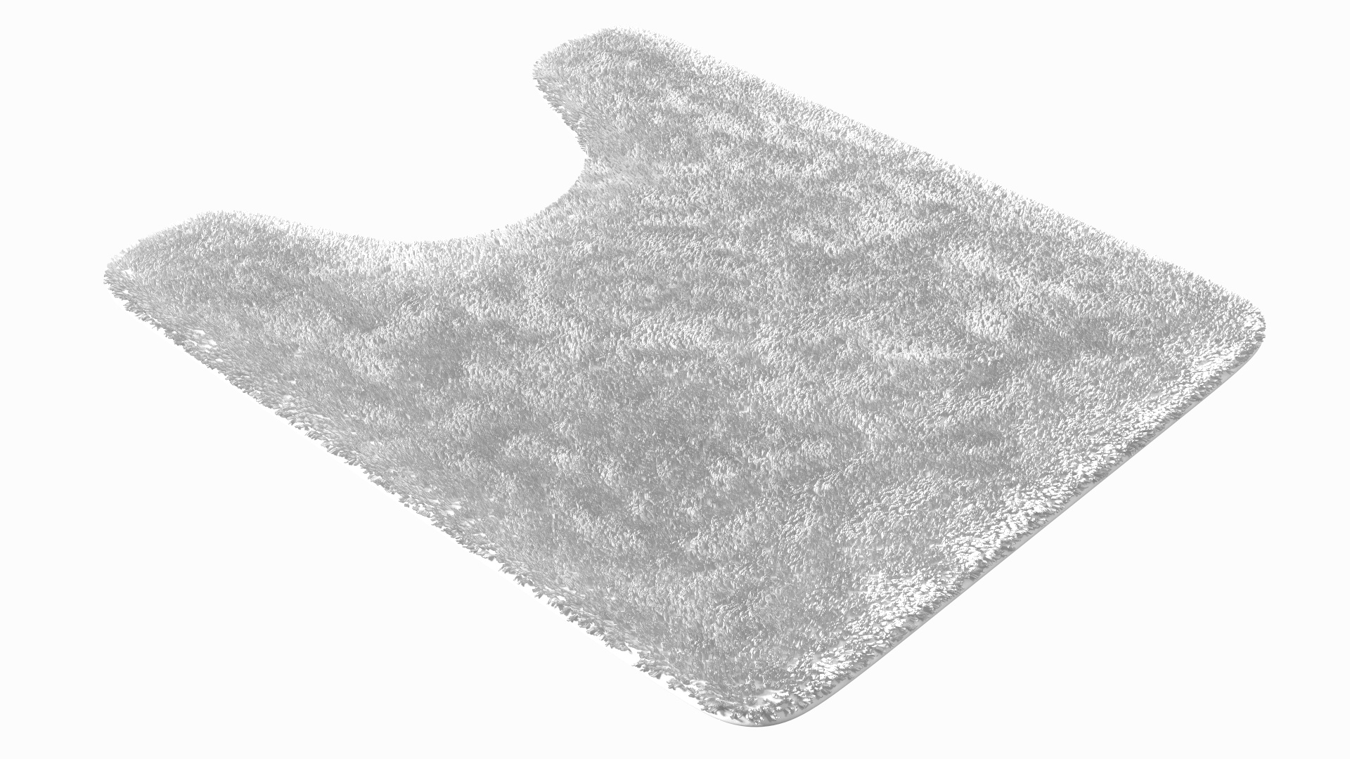 3D Model White Bathroom Contour Rug Fur - TurboSquid 2054582