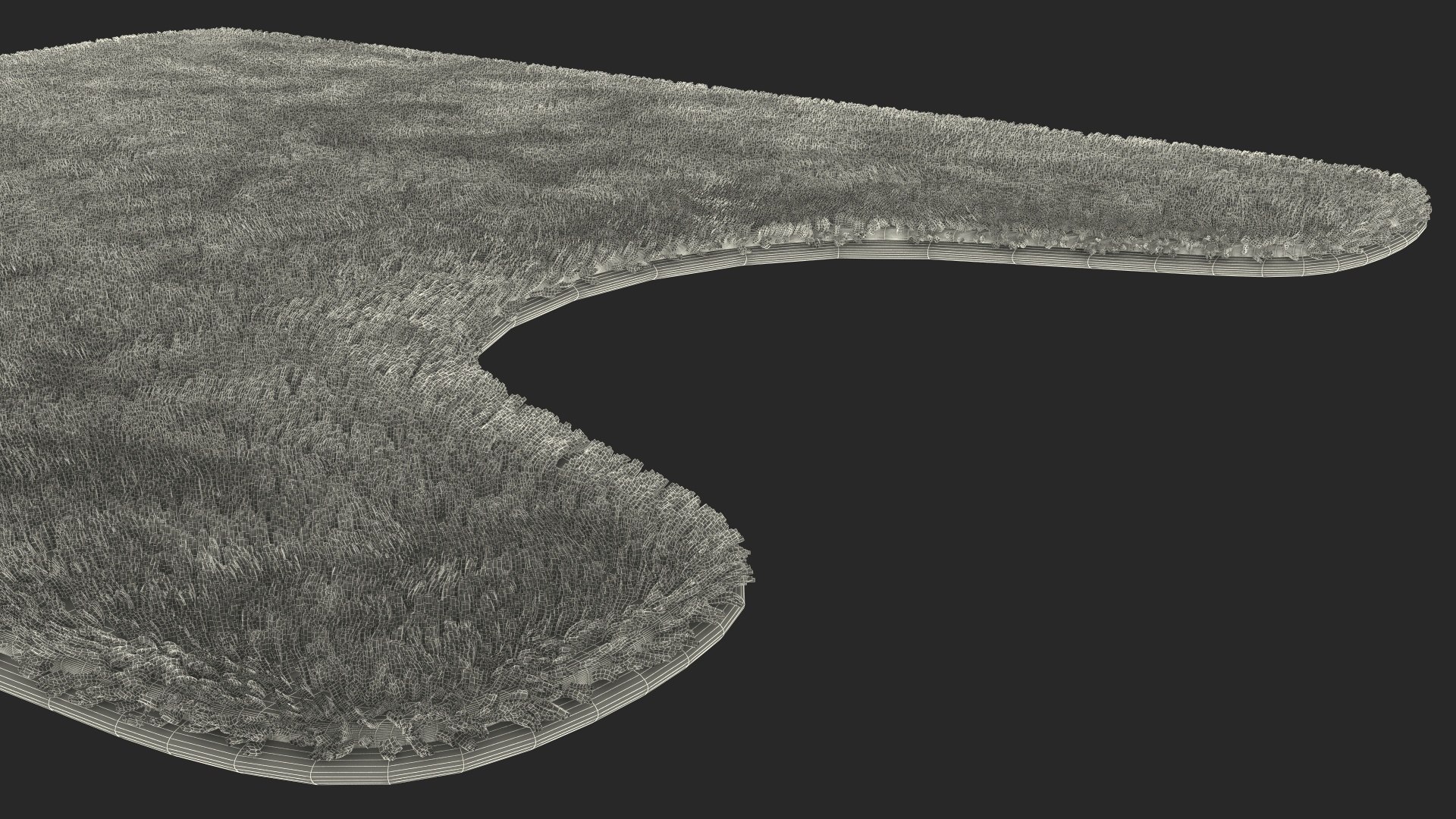 3D Model White Bathroom Contour Rug Fur - TurboSquid 2054582