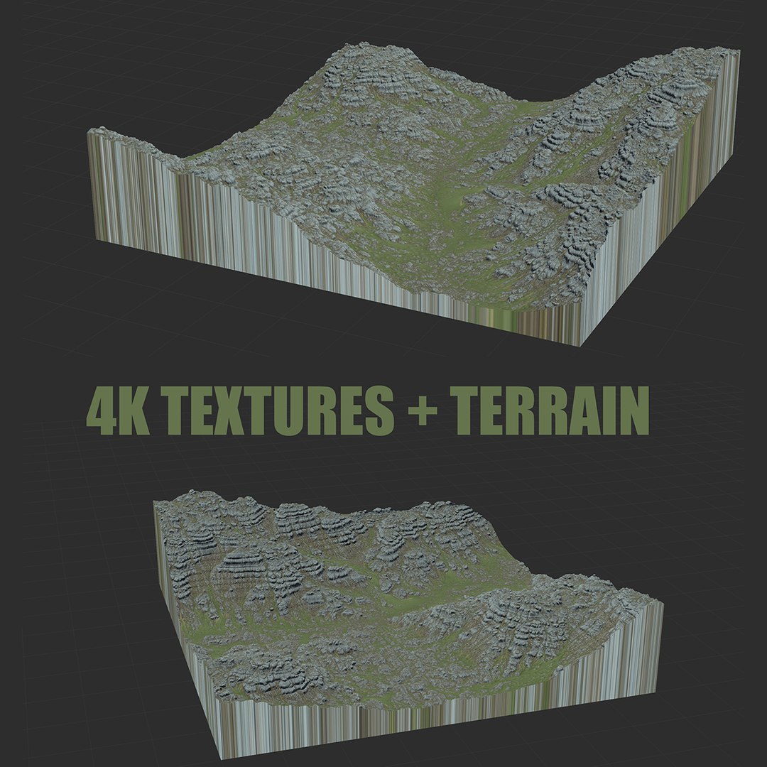 Mountain Terrain Mesh Model 4k Textures Model - TurboSquid 1932984