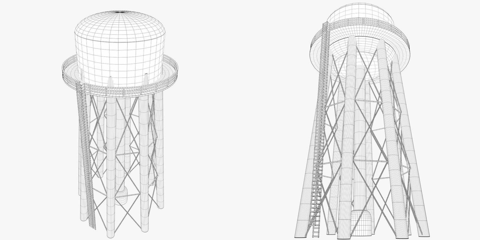 water tower 3d model