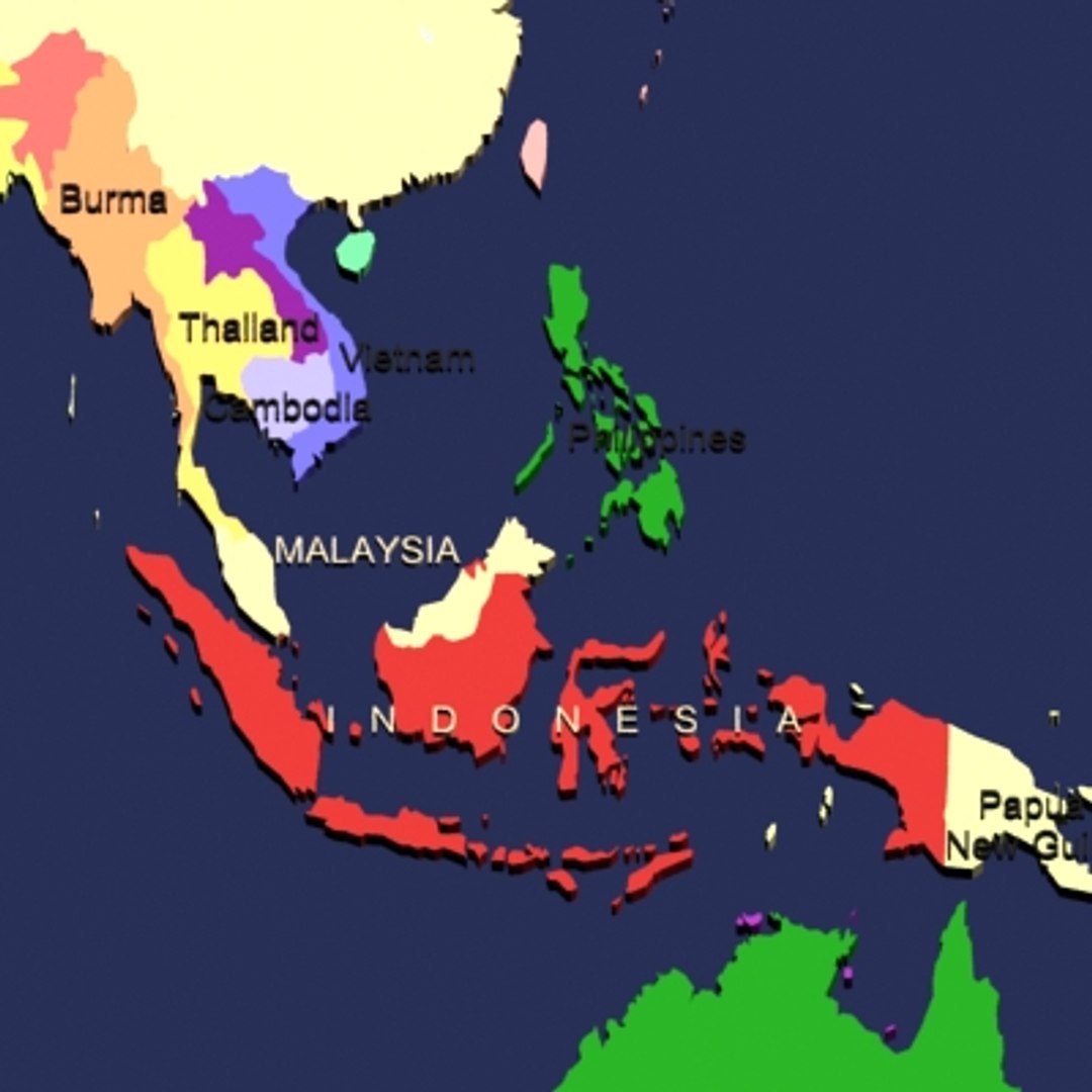 3d Model Asia Countries