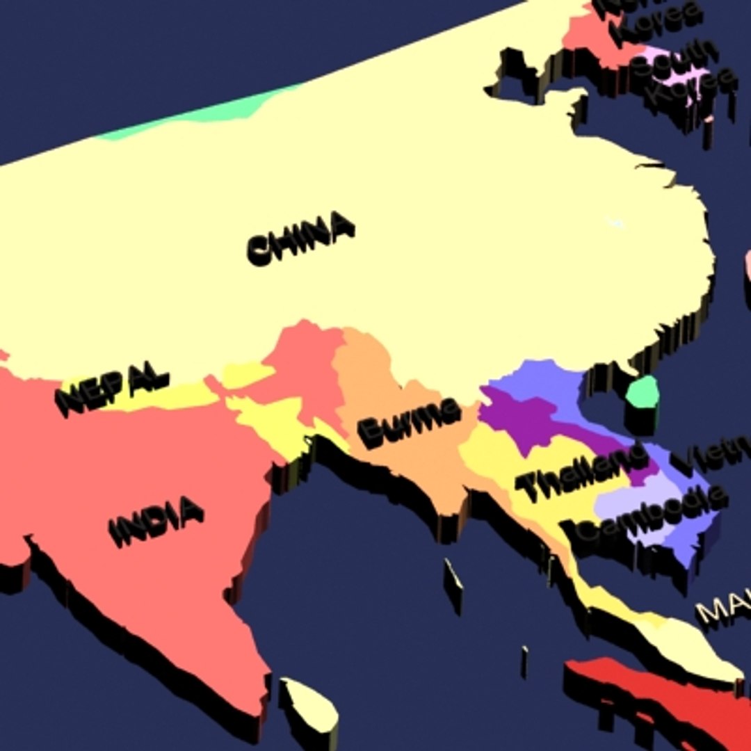 3d Model Asia Countries