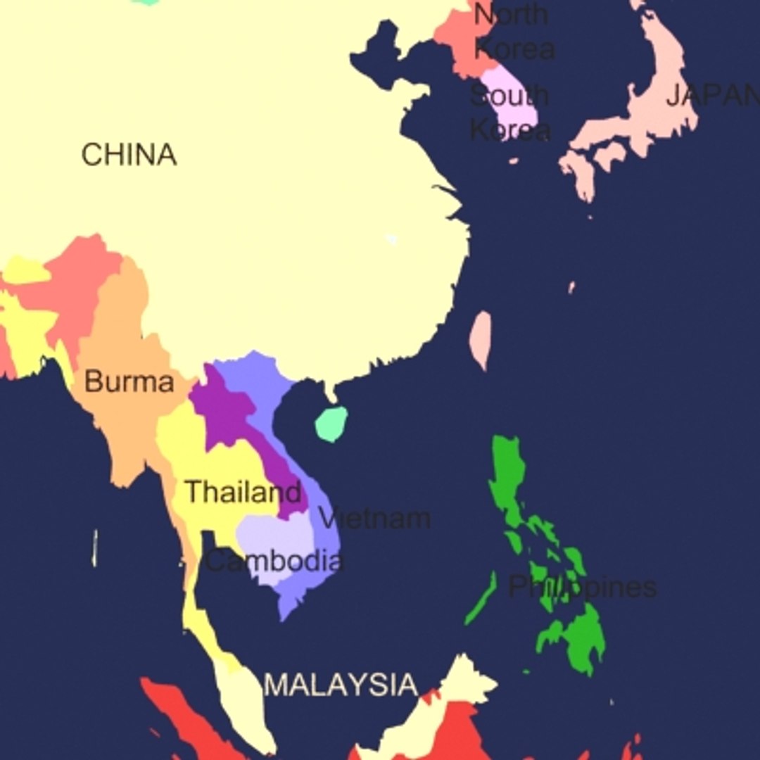 3d Model Asia Countries