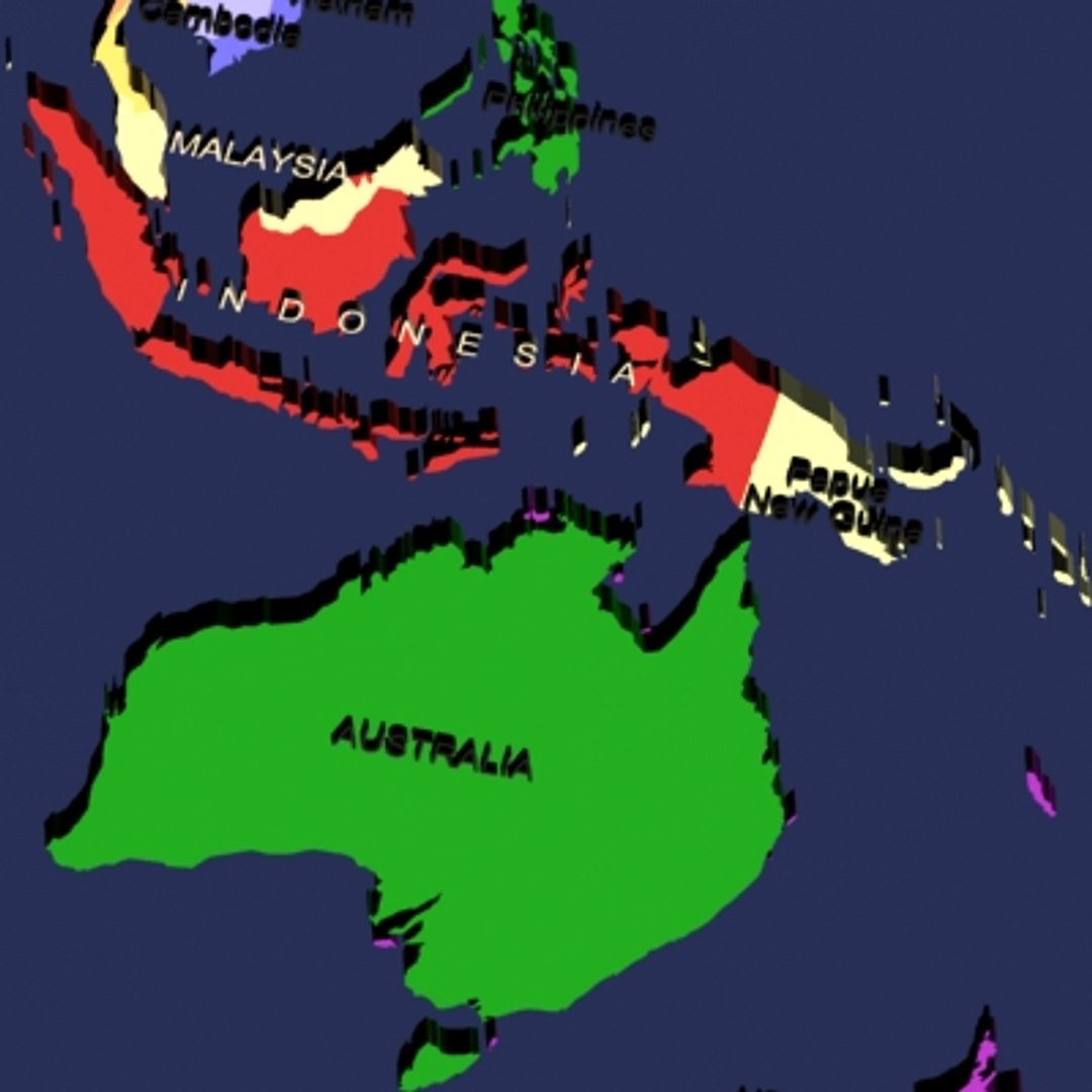 3d Model Asia Countries