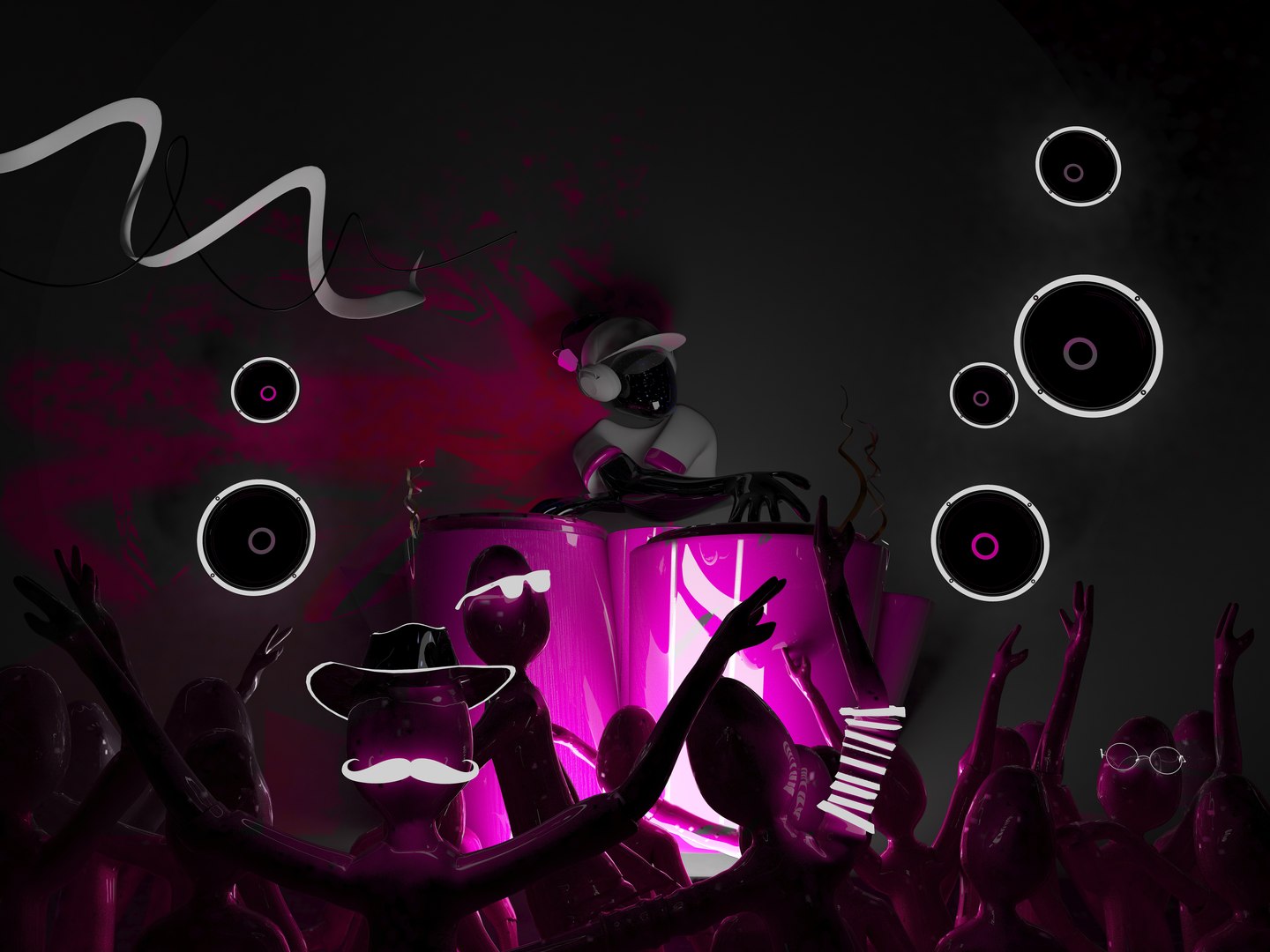 3D Art Dj Party - TurboSquid 1232286