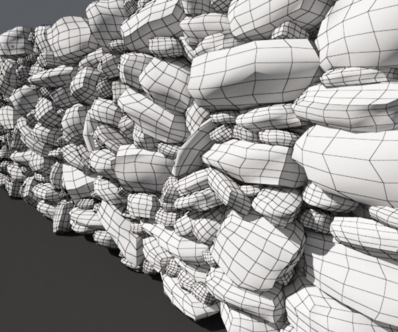3d Model Stone Wall - Rocks