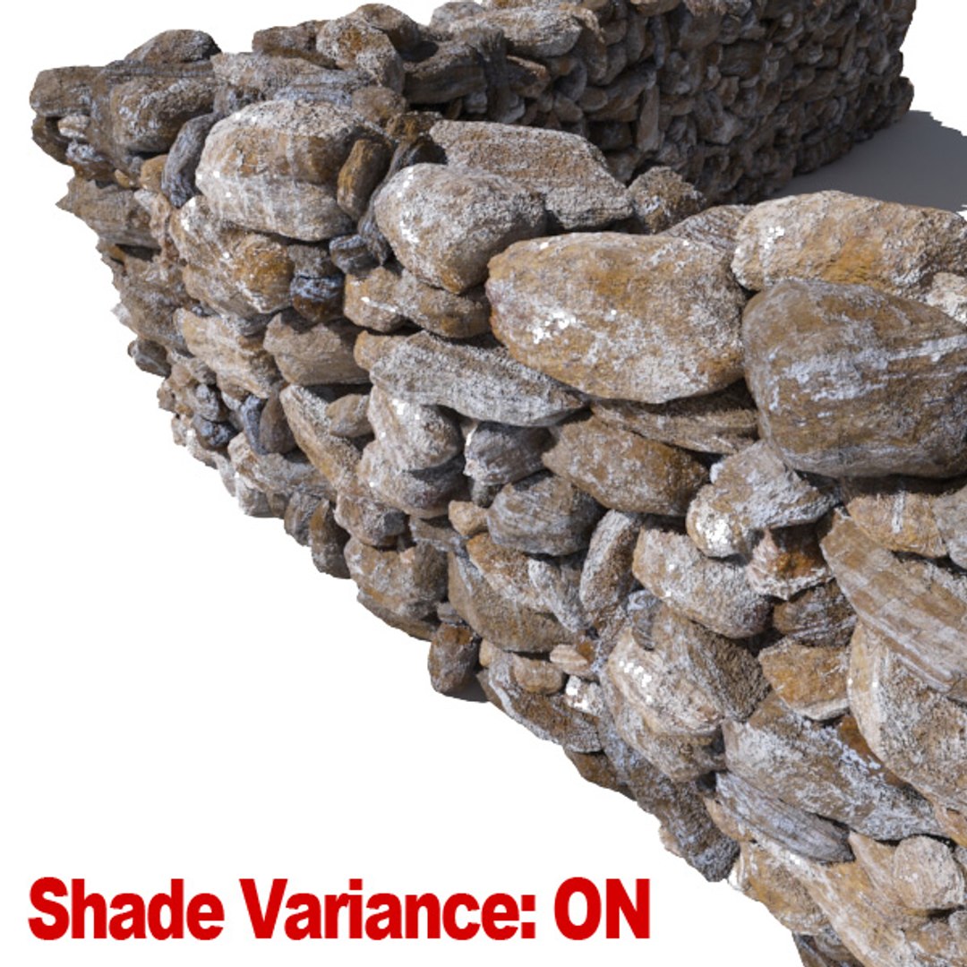3d Model Stone Wall - Rocks