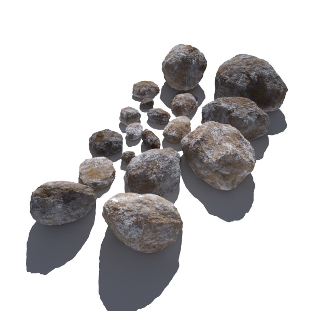 3d Model Stone Wall - Rocks