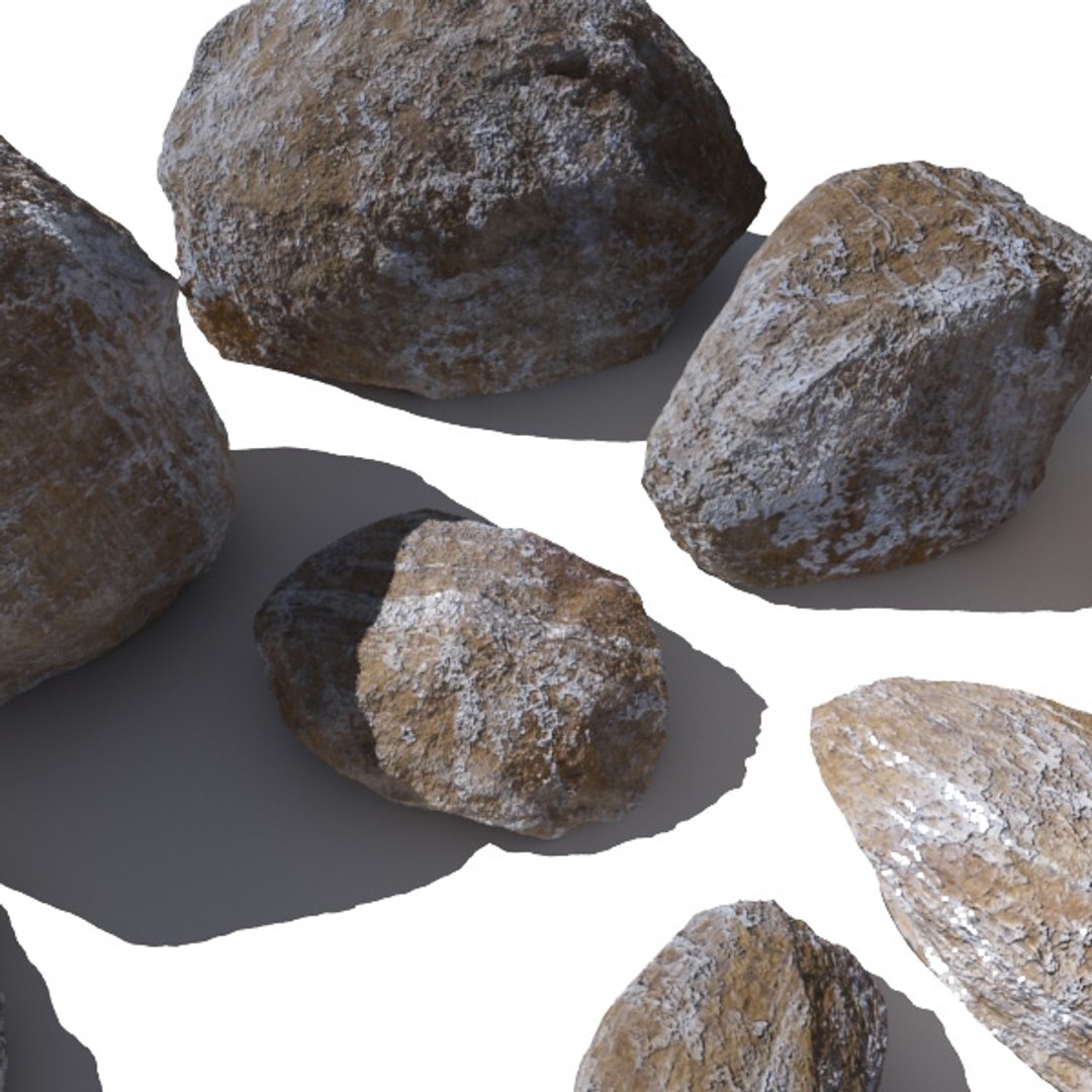 3d Model Stone Wall - Rocks