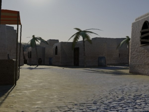 old desert city 3d model