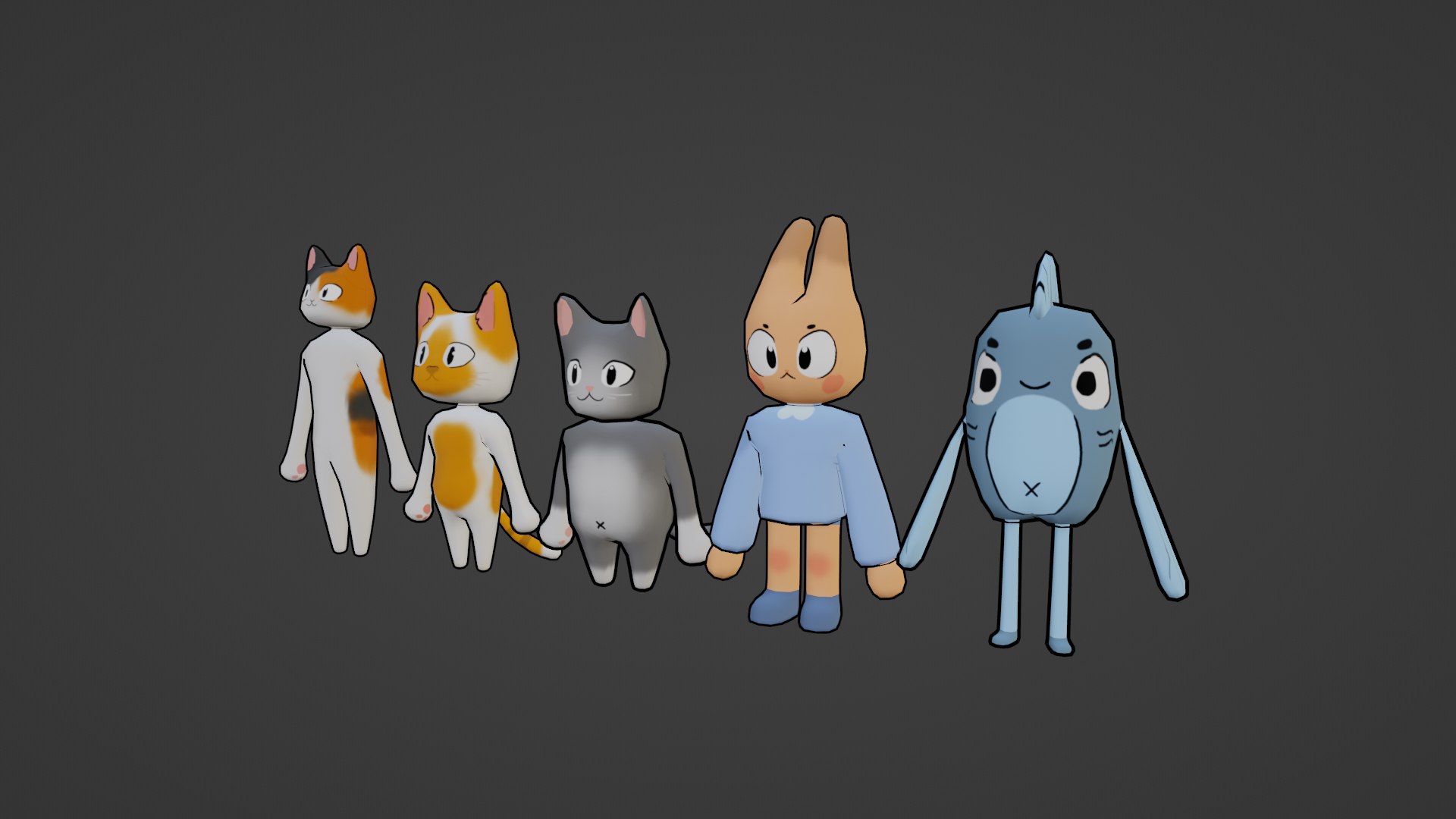 PACK OF 5 ANIMATED AND TEXTURED CHARACTERS 3D - TurboSquid 2223196