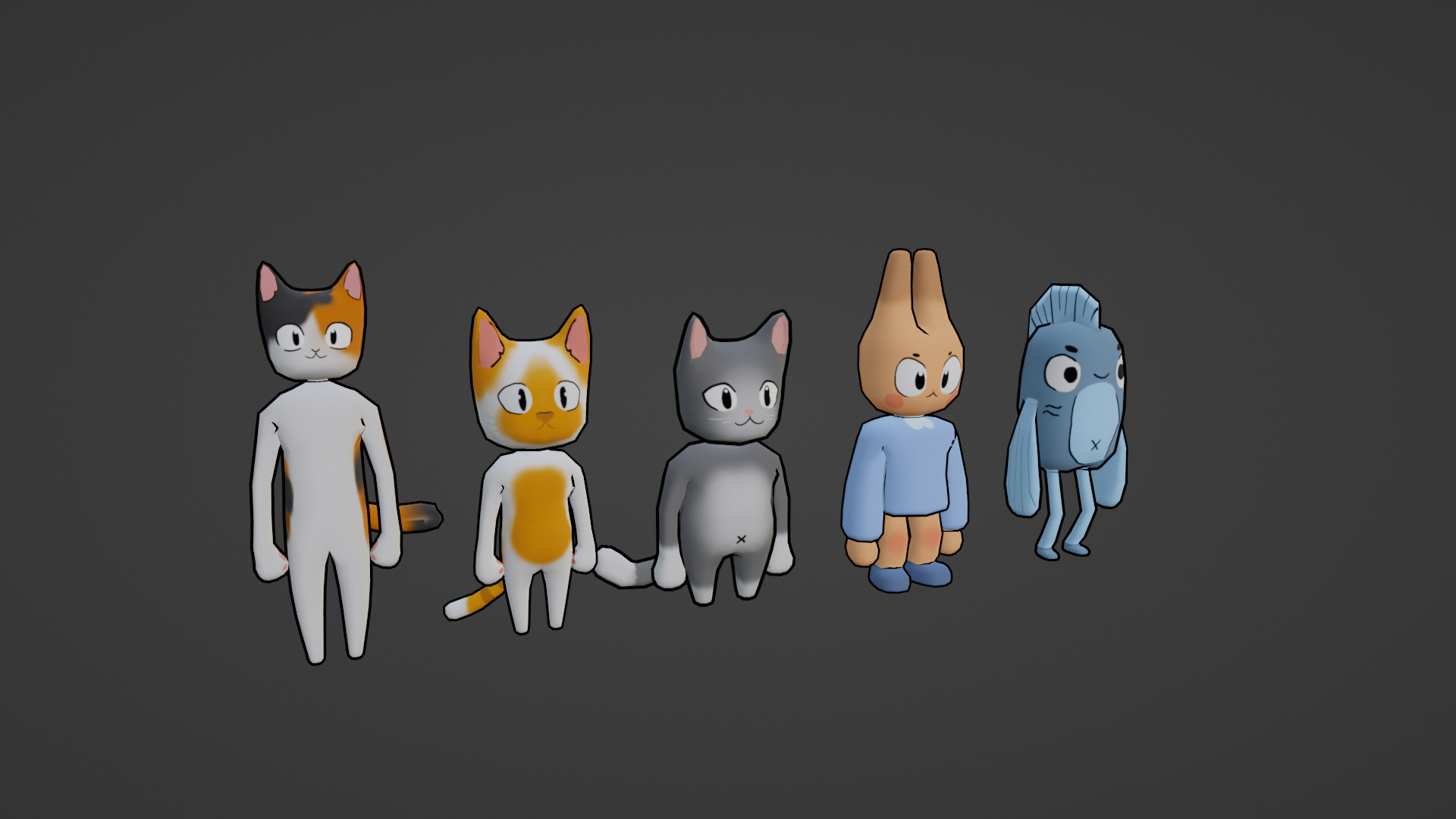 PACK OF 5 ANIMATED AND TEXTURED CHARACTERS 3D - TurboSquid 2223196