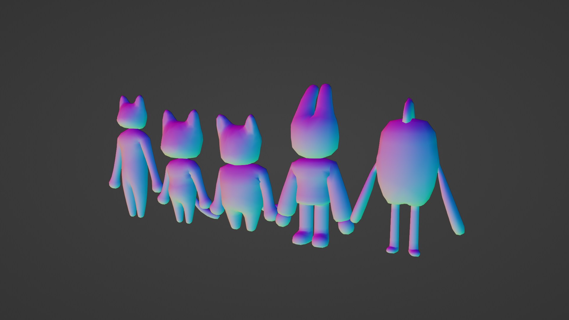 PACK OF 5 ANIMATED AND TEXTURED CHARACTERS 3D - TurboSquid 2223196
