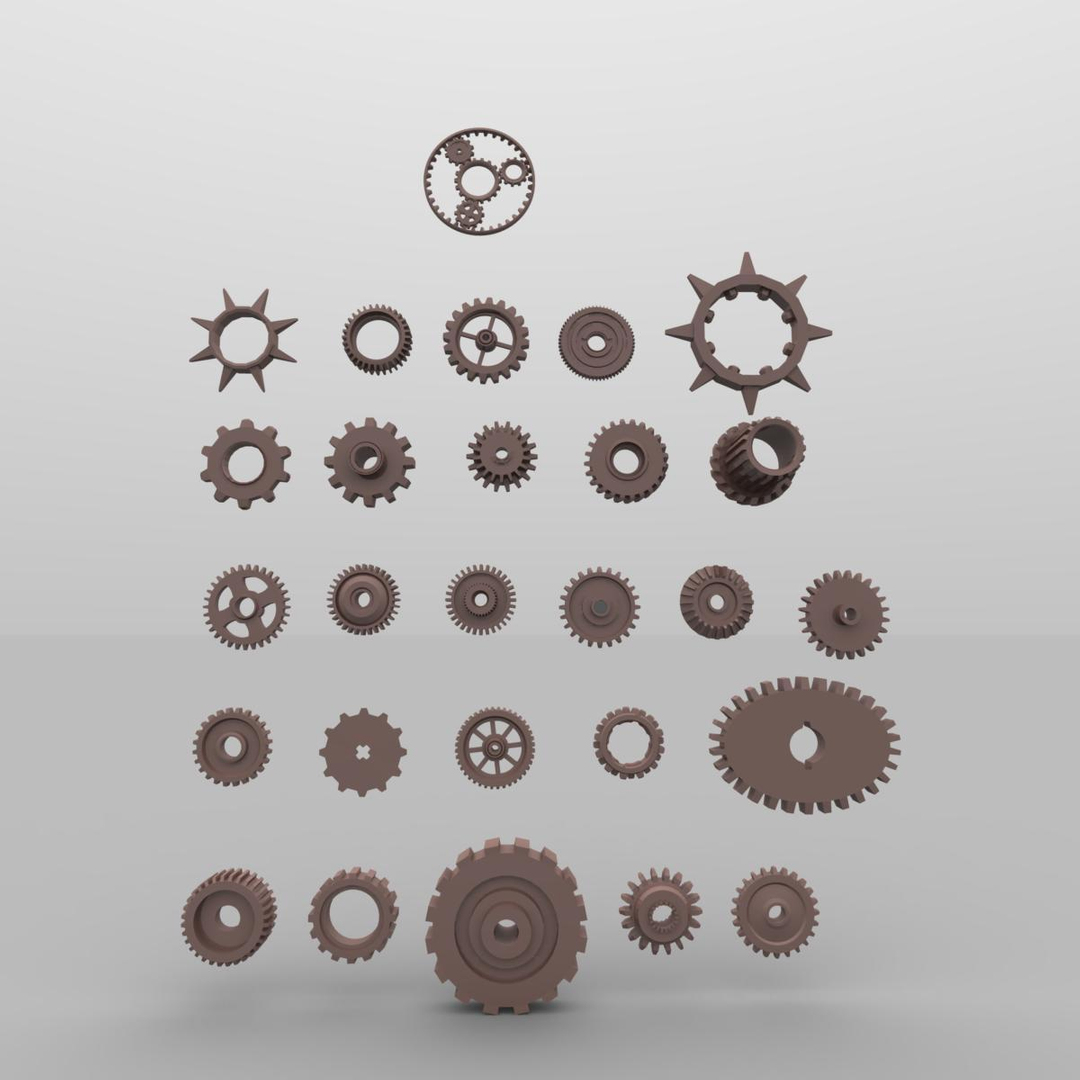 Cogs Gears 3d Obj