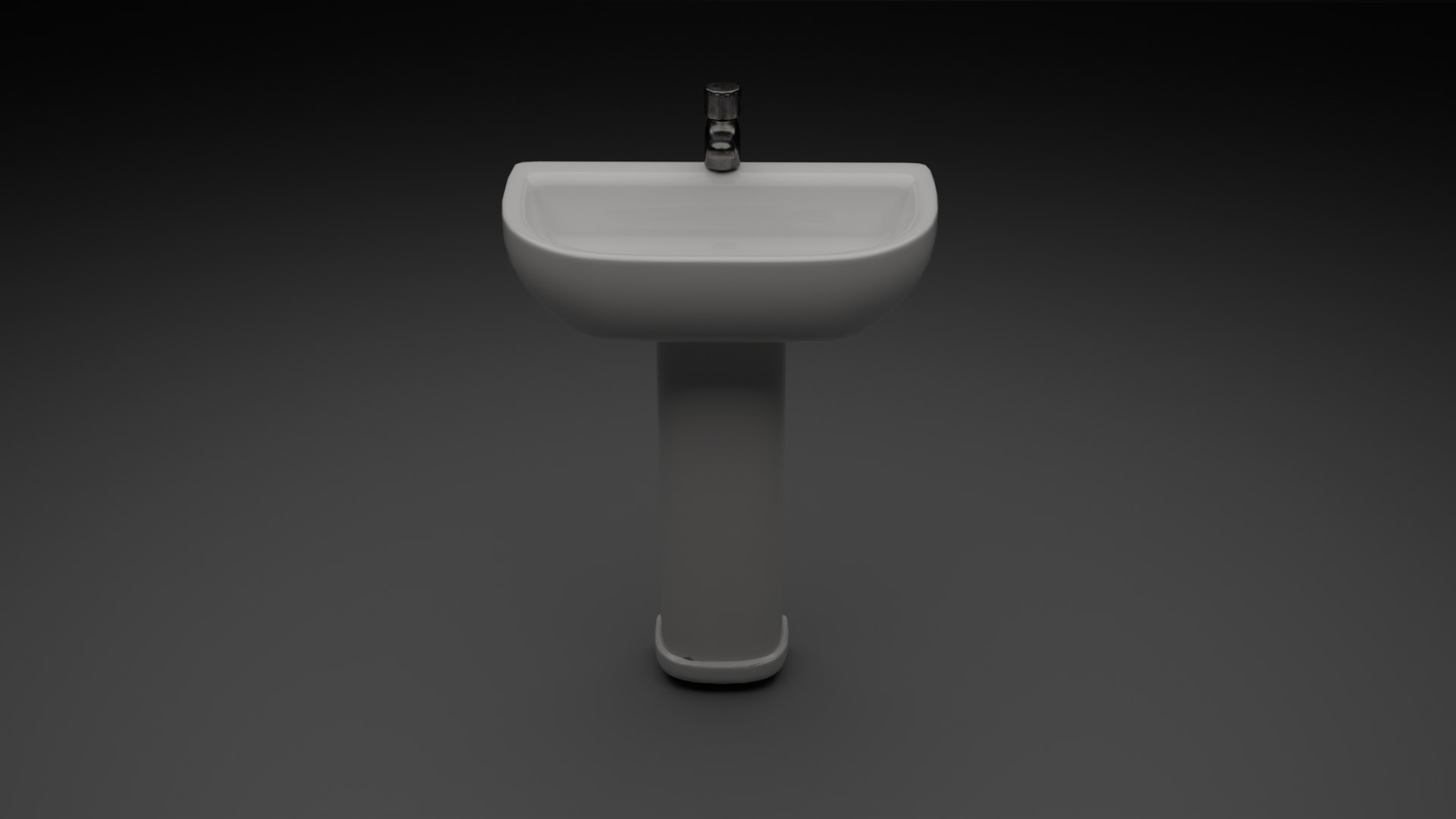 Low Poly Bathroom Basin With Tap Game Ready PBR FBX OBJ STL 3D Model ...