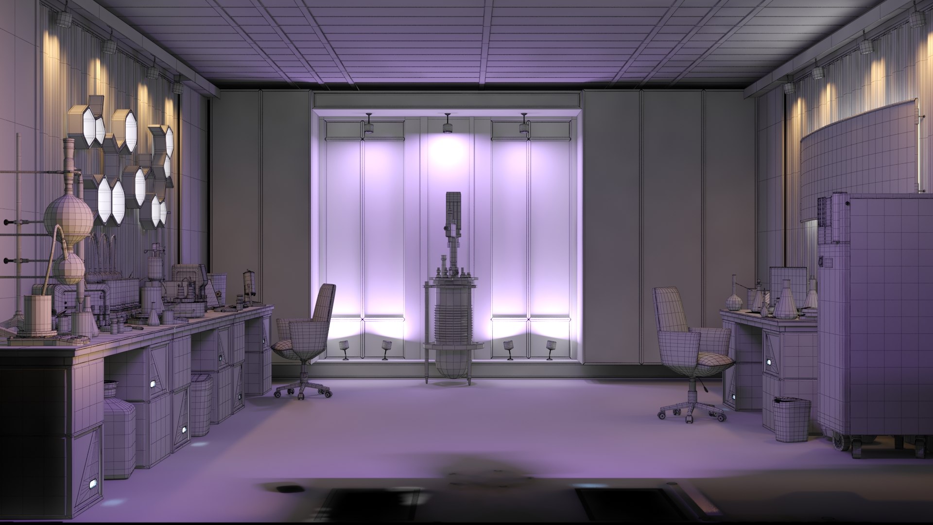 Laboratory Modern Night Pro 3D Model - TurboSquid 1753367