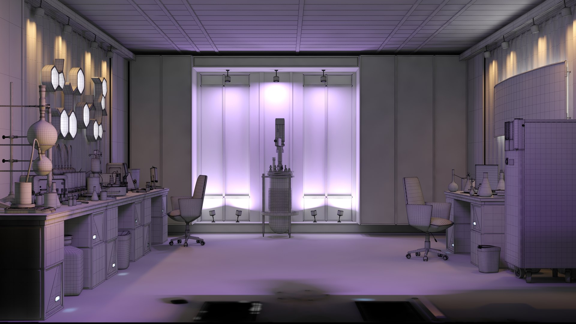 Laboratory Modern Night Pro 3D Model - TurboSquid 1753367