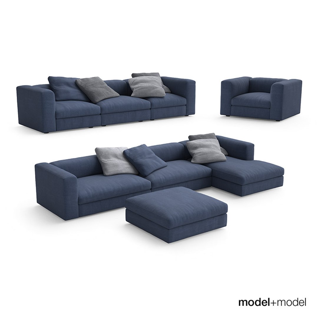 Poliform Dune Sofas Armchair 3d Model
