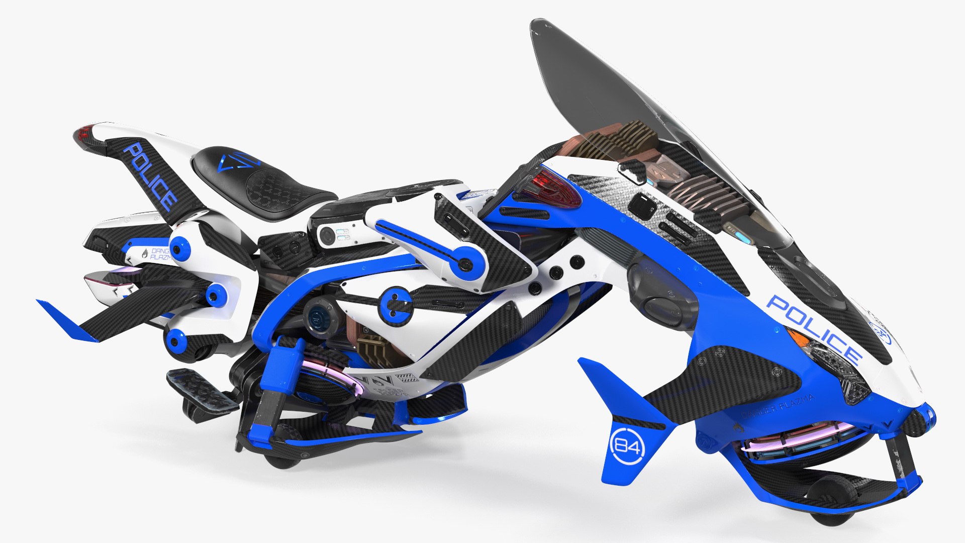 Scifi Fly Motorcycle Police Rigged for Cinema 4D 3D model - TurboSquid ...