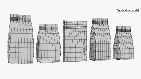 3D packaging coffee bags set model - TurboSquid 1508204