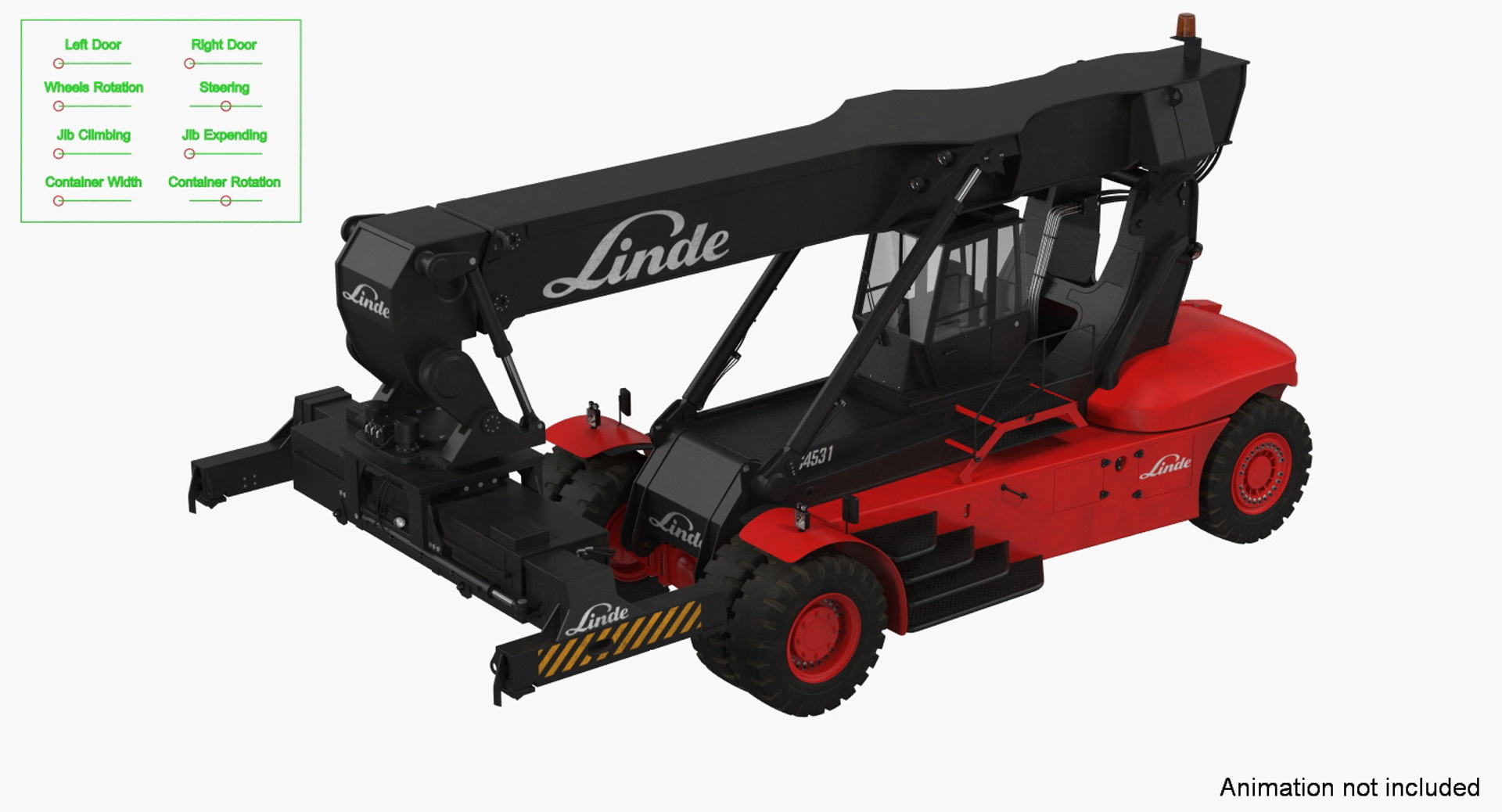 Linde Reach Stacker Rigged 3D - TurboSquid 1302233