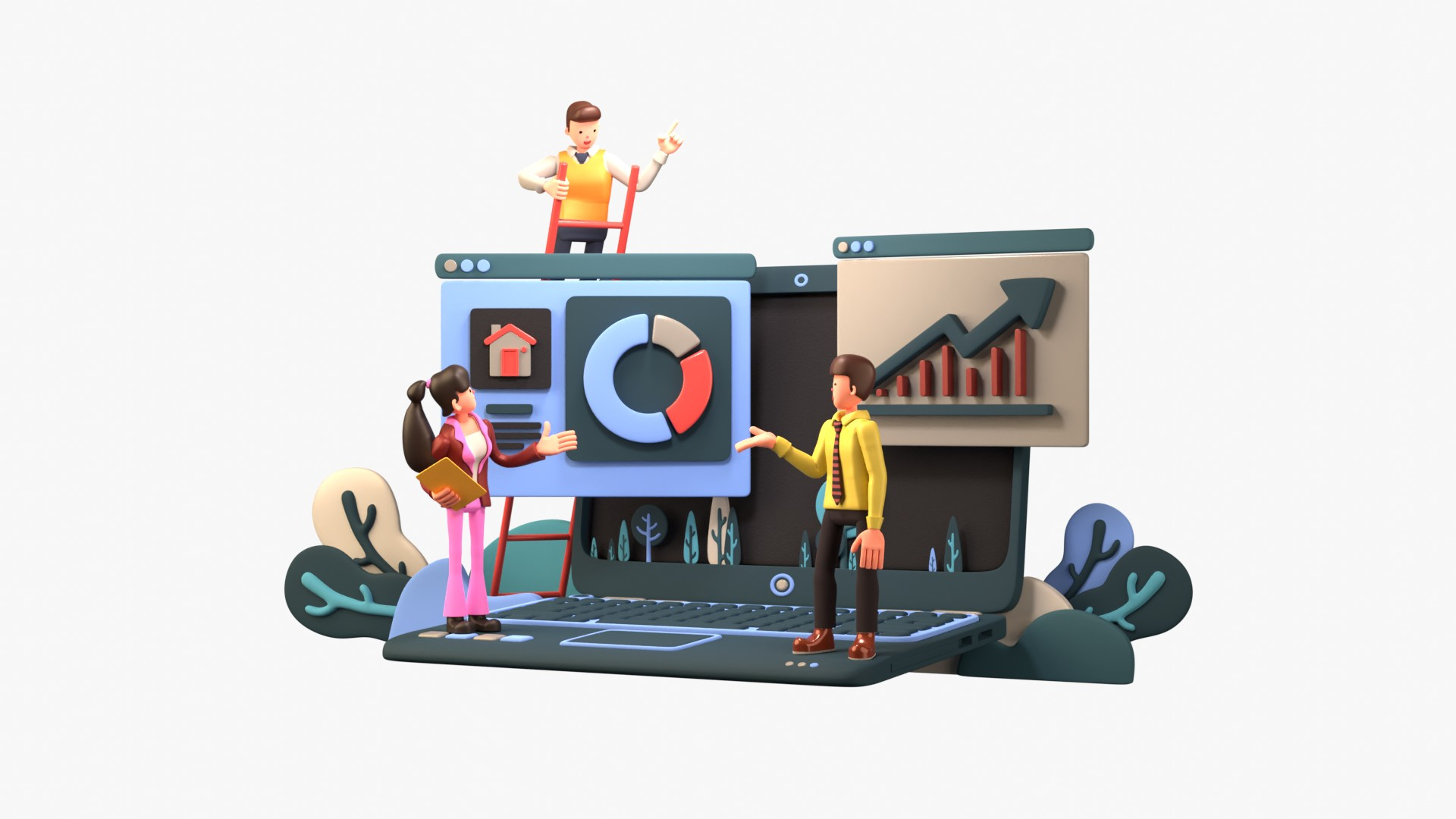 3D Teamwork - TurboSquid 2247421