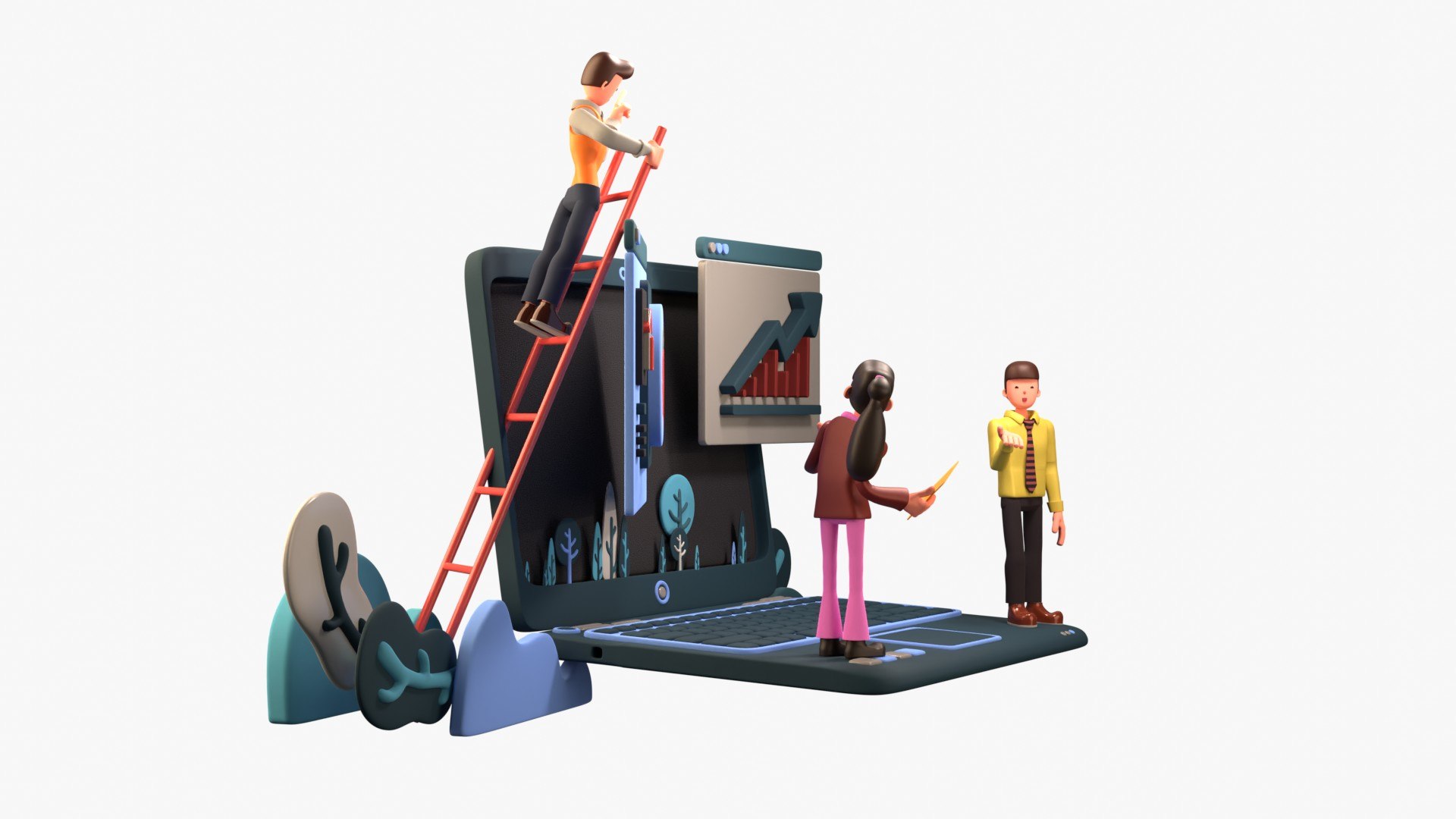 3D Teamwork - TurboSquid 2247421