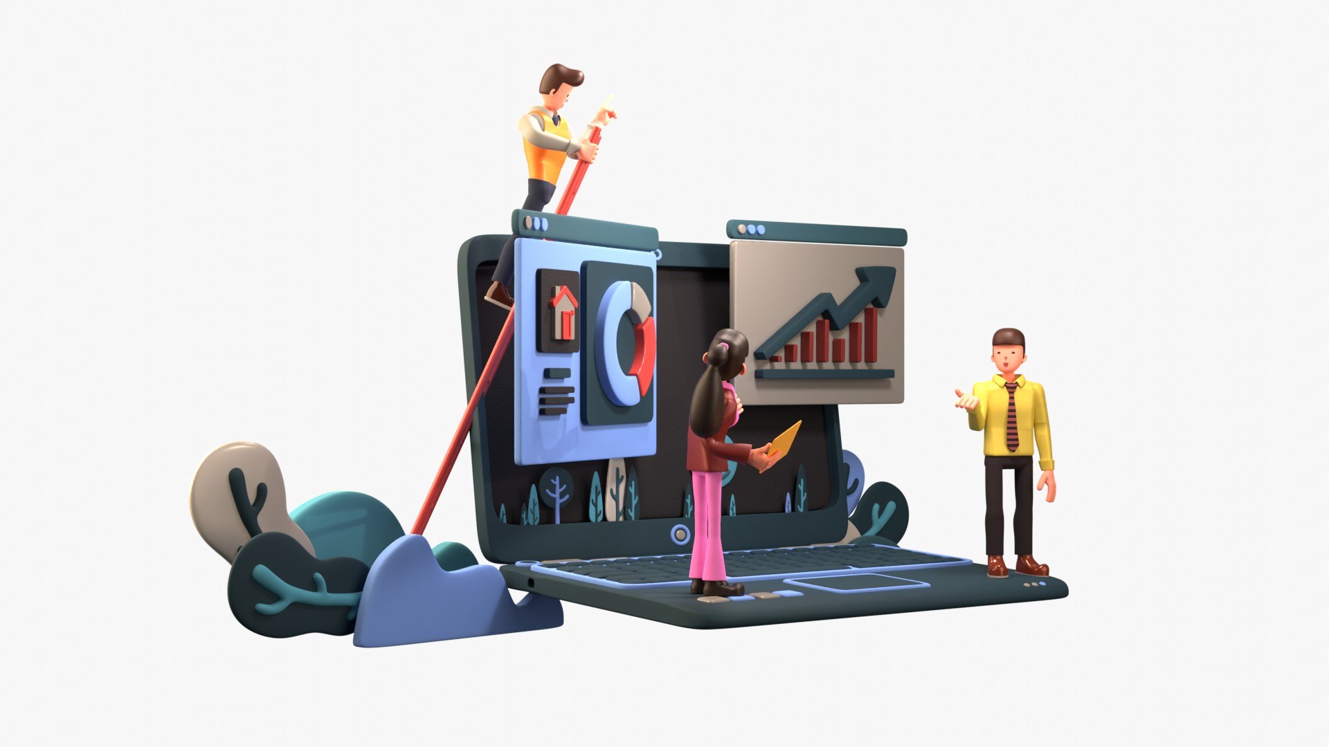 3D Teamwork - TurboSquid 2247421