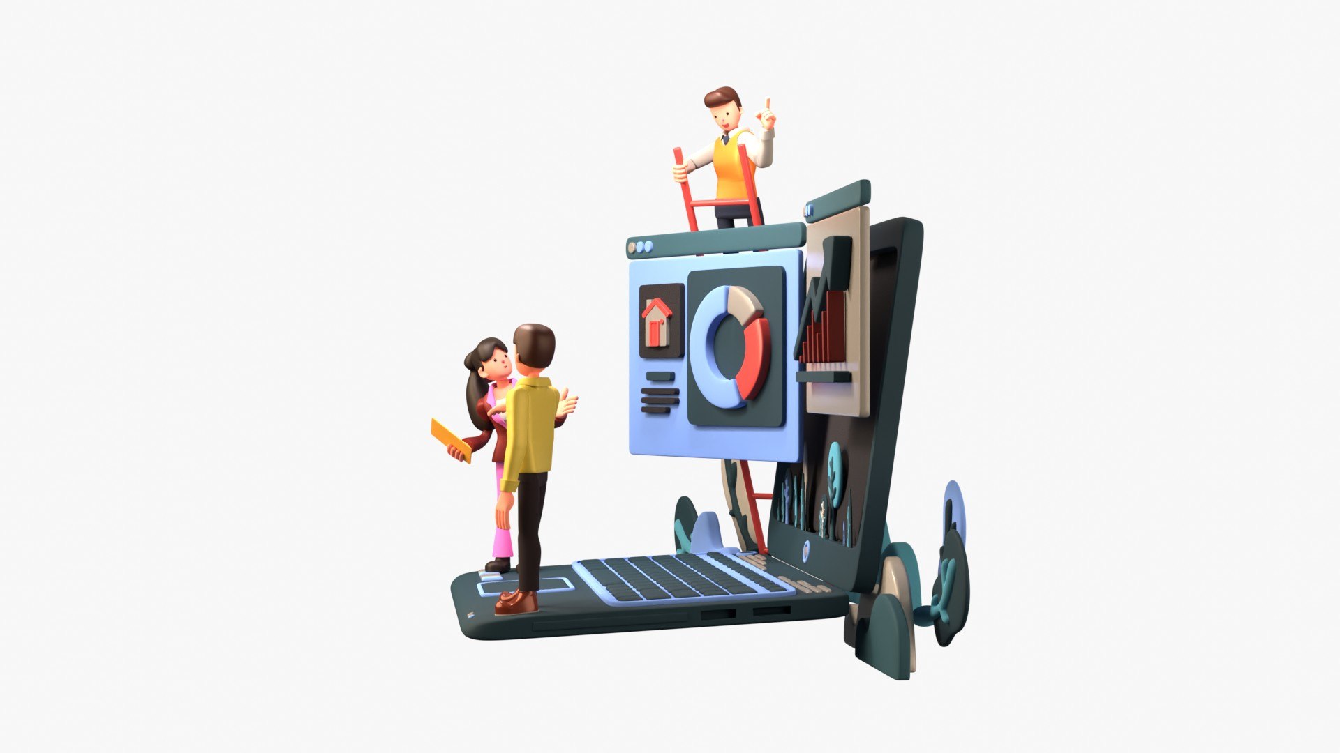 3D Teamwork - TurboSquid 2247421