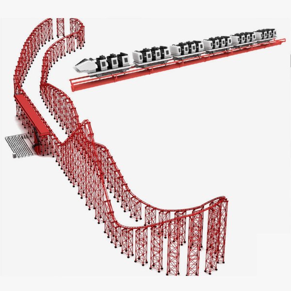free roller coasters 3d model