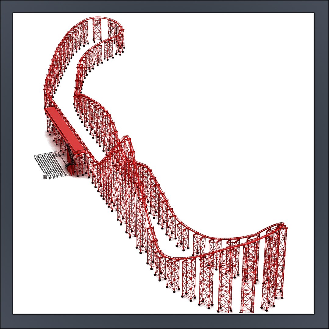 3d Model Roller Coaster Track