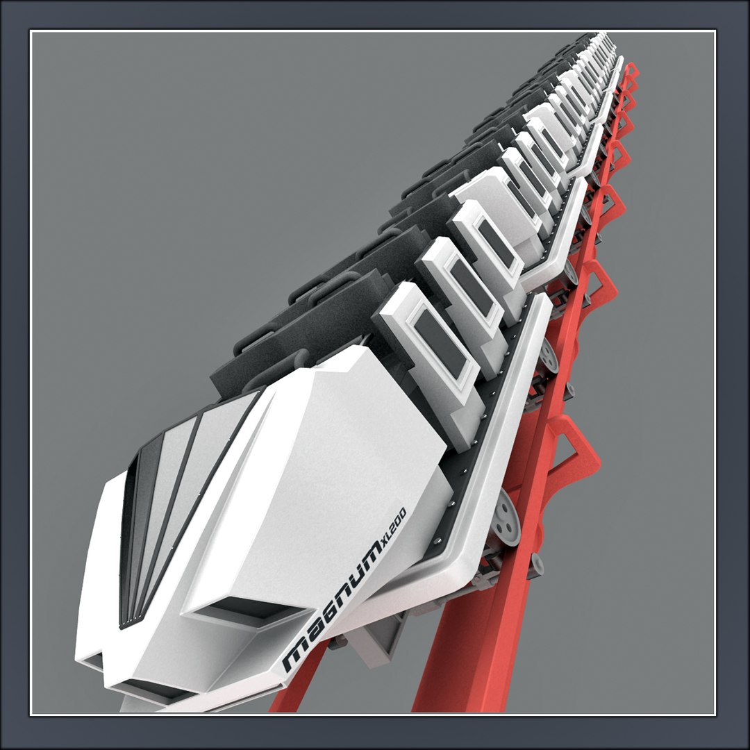 3d model roller coaster track