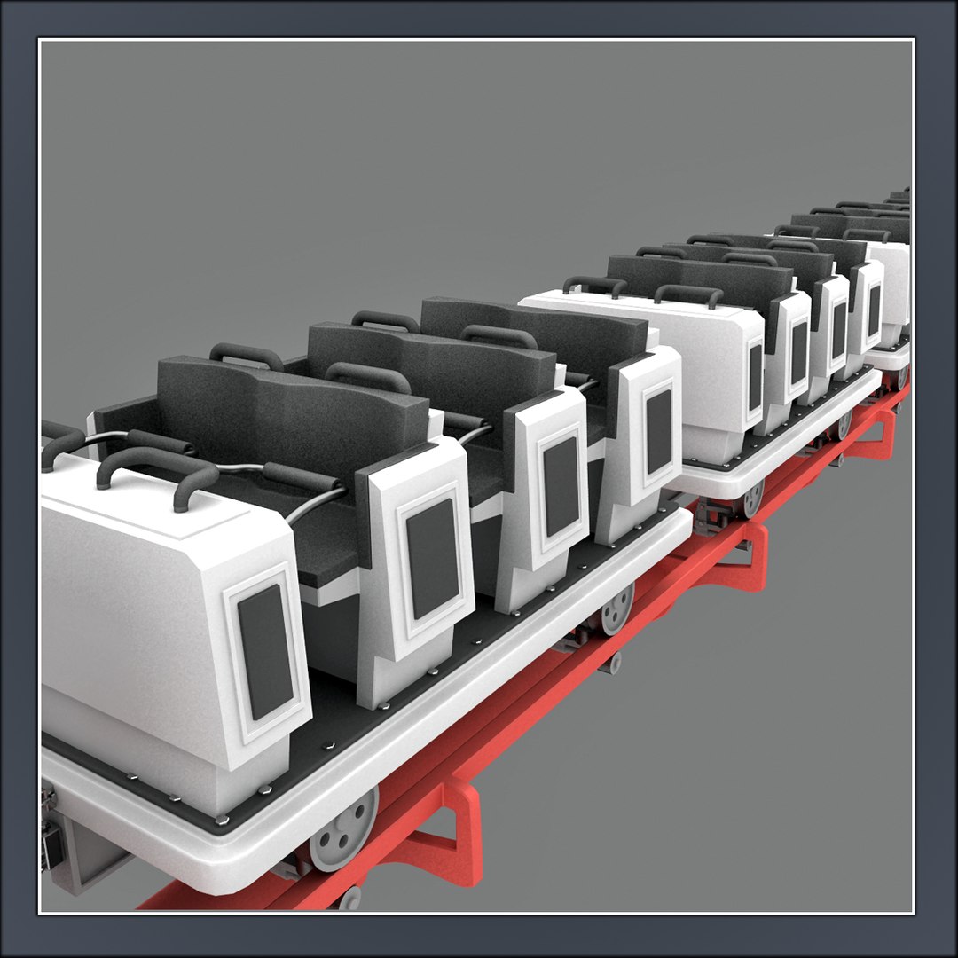 3d model roller coaster track