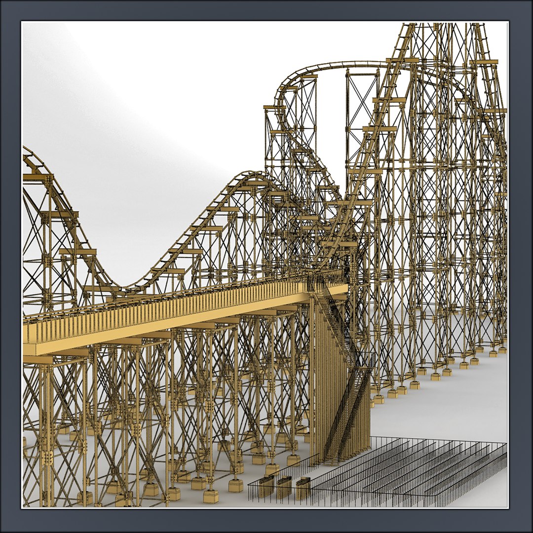3d Model Roller Coaster Track