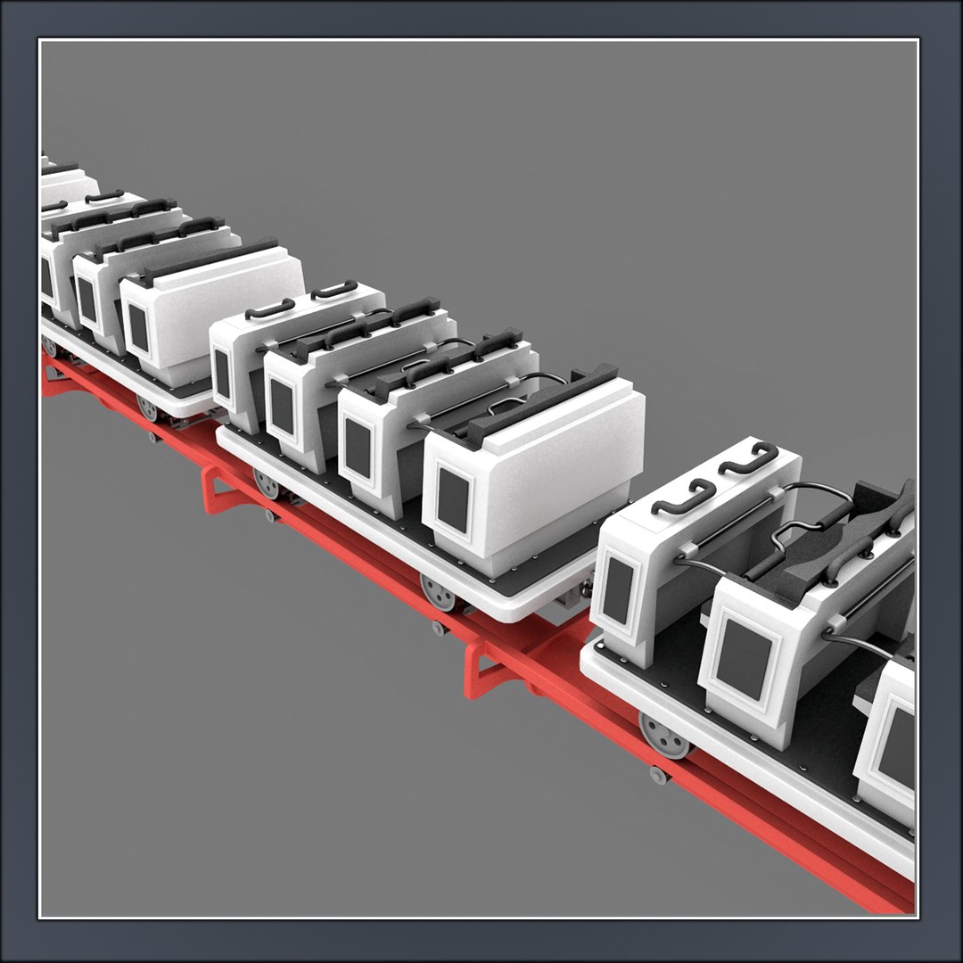 3d model roller coaster track