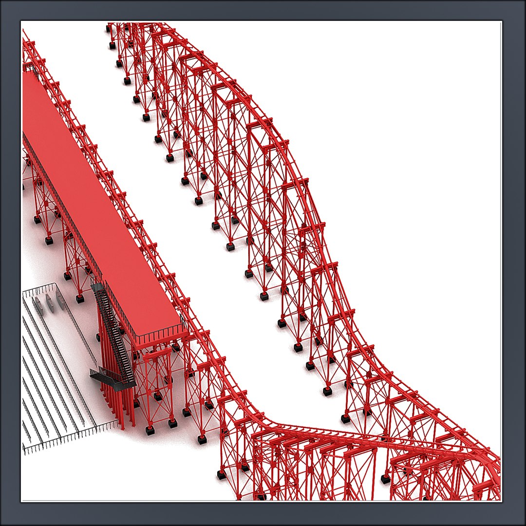 3d Model Roller Coaster Track