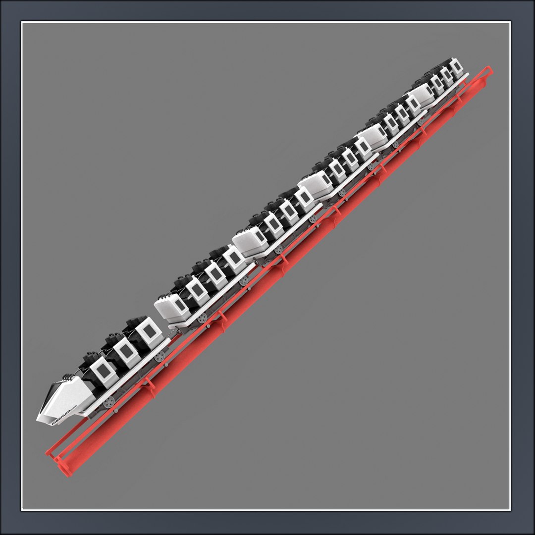 3d model roller coaster track