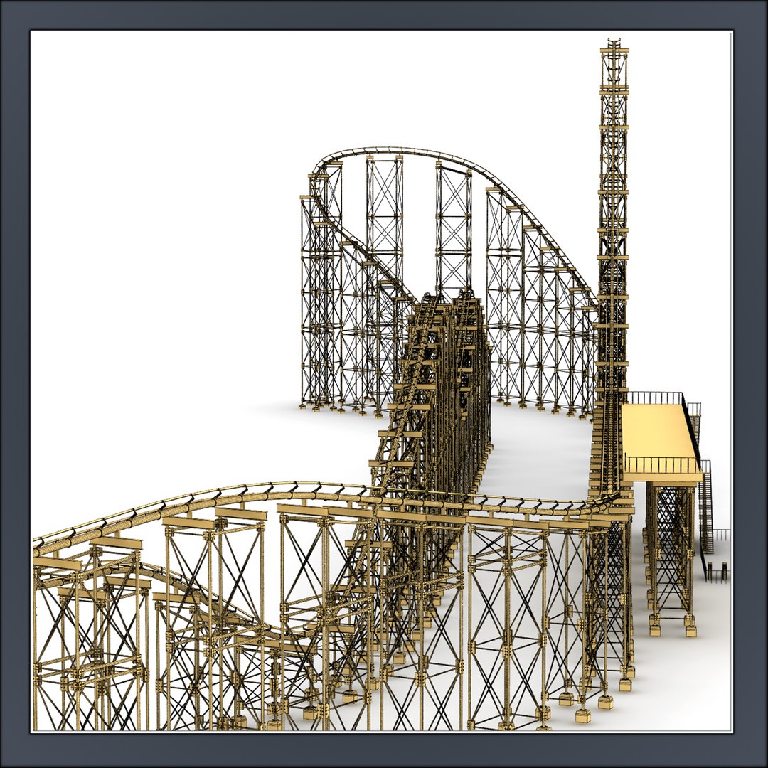3d Model Roller Coaster Track