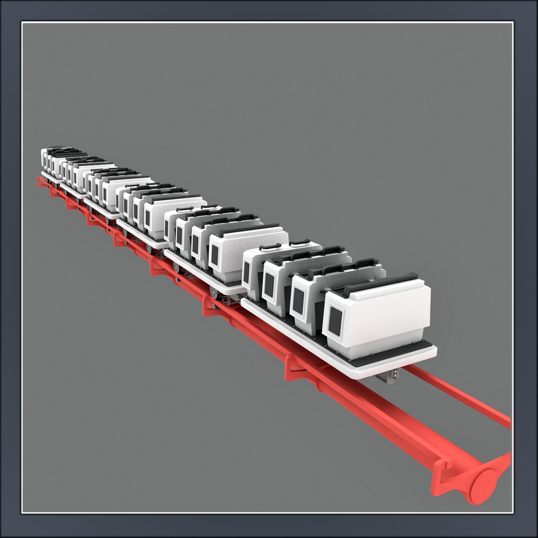 3d model roller coaster track