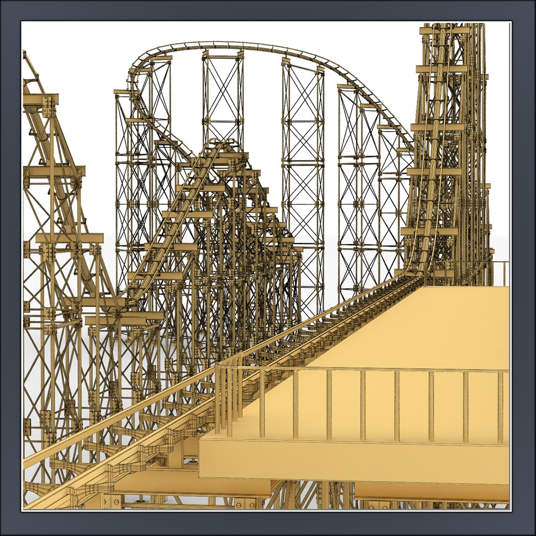 3d Model Roller Coaster Track