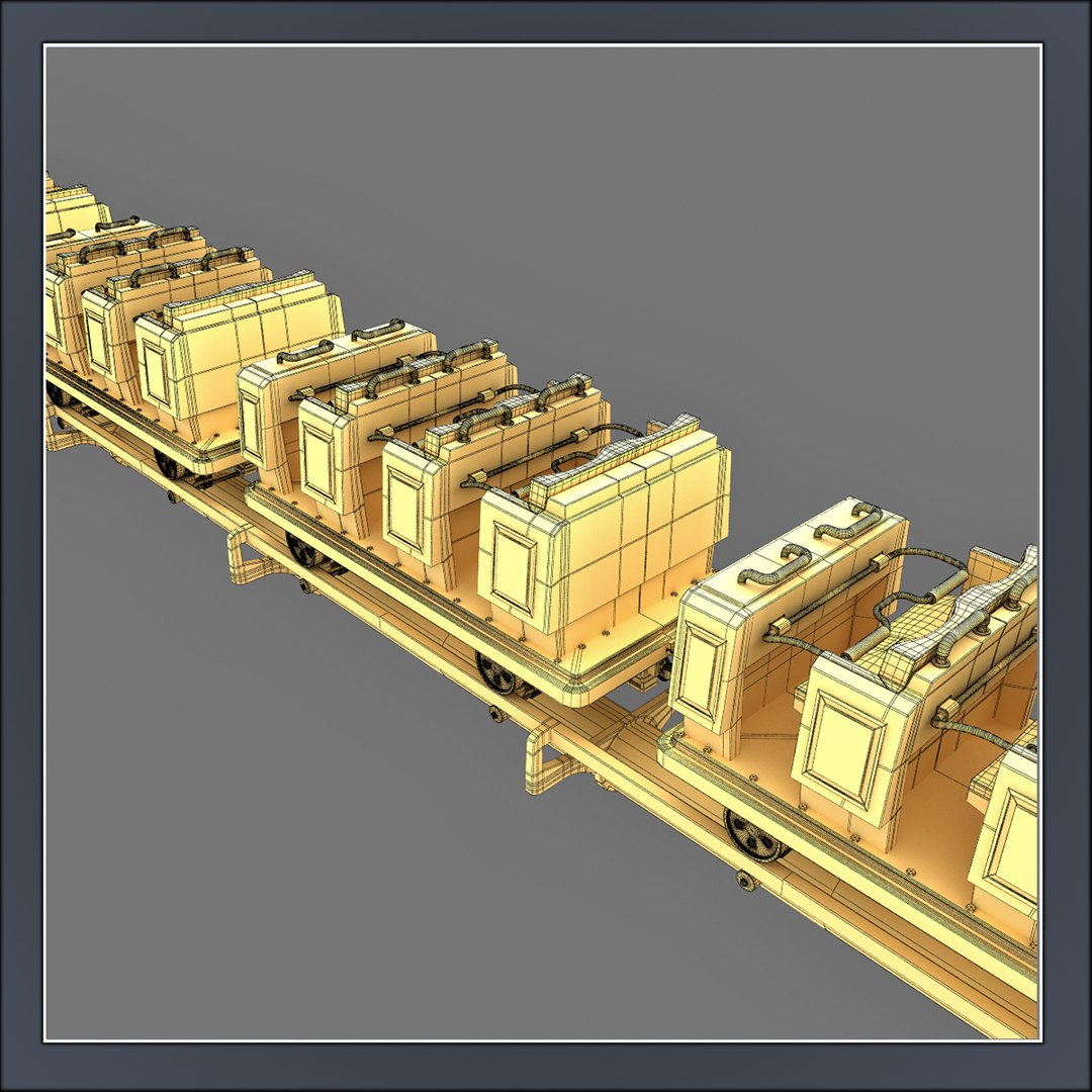 3d model roller coaster track