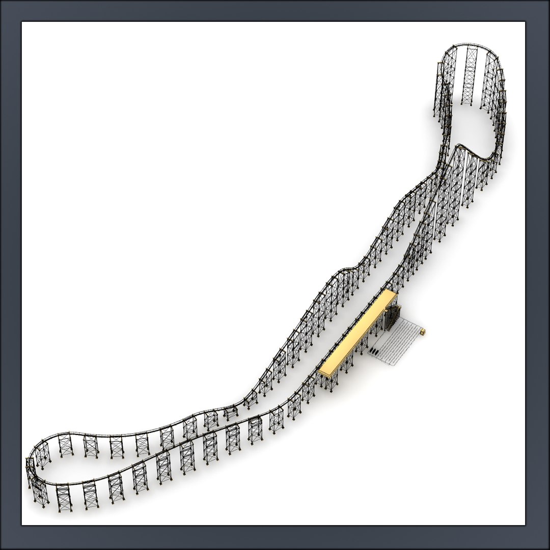 3d Model Roller Coaster Track