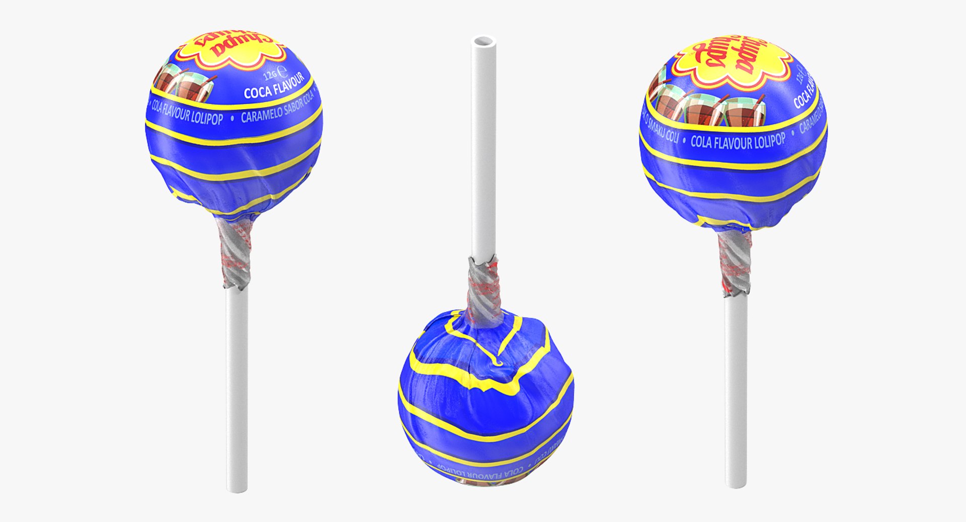 3D Cola Chupa Chups Wrapped - TurboSquid 1424439