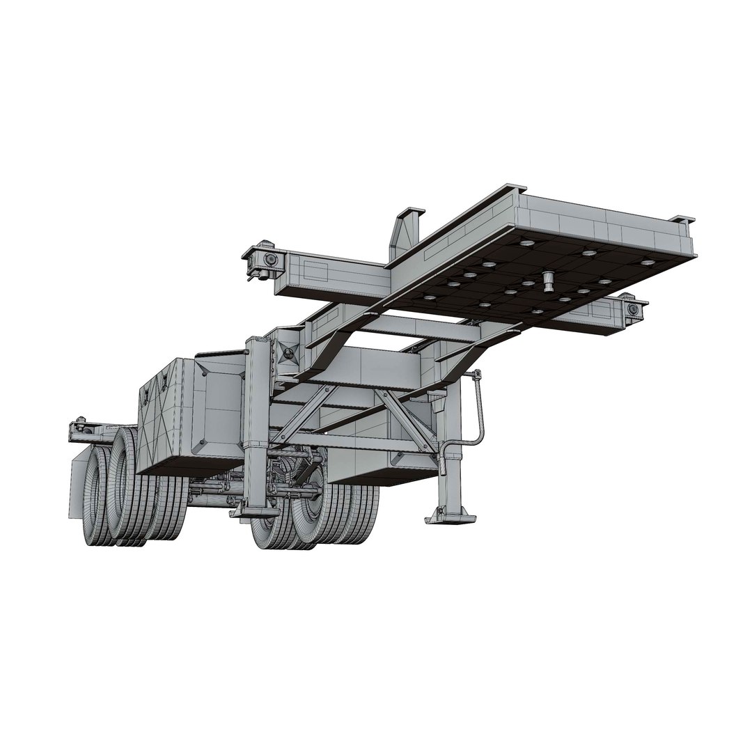 Pratt CC242 Container Chassis 3D - TurboSquid 2175314