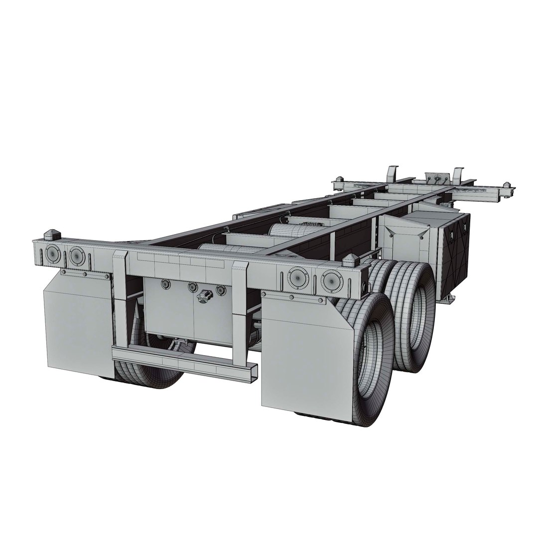 Pratt CC242 Container Chassis 3D - TurboSquid 2175314